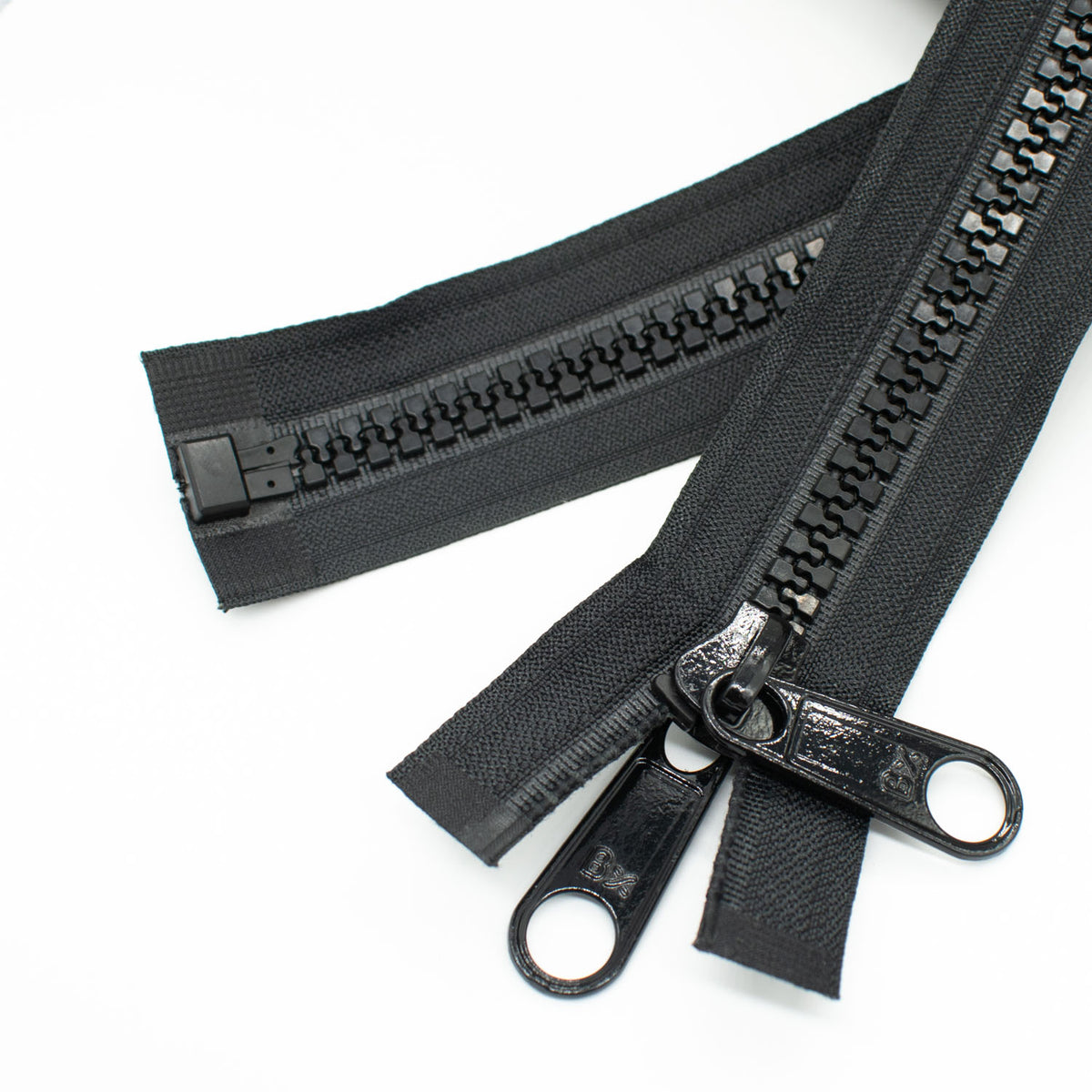 Size 10 Chunky Double Puller Slider Open Ended Reversible Zip 6.6M ...