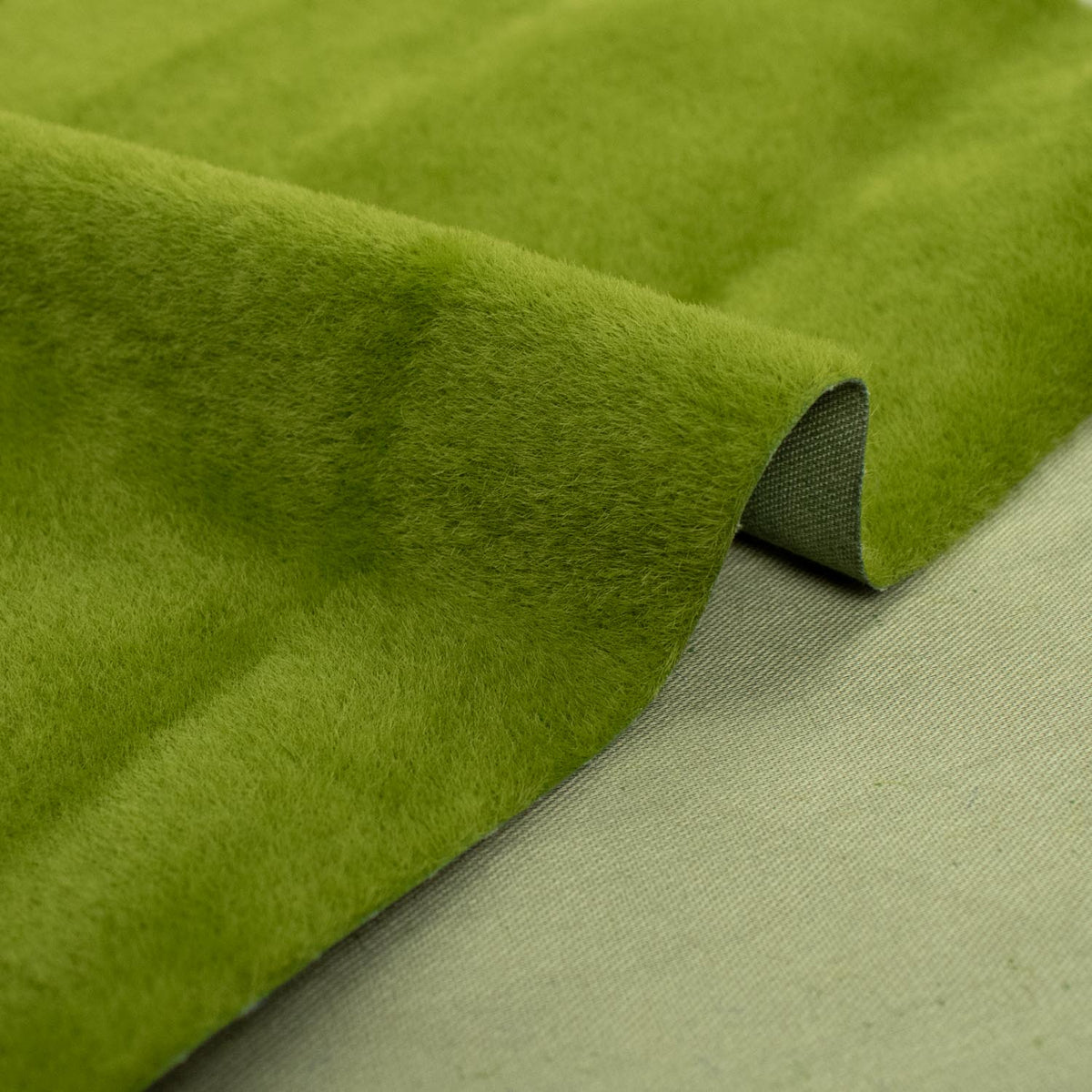 Canvas Backed Short Haired Green Fur – Homecraft Textiles