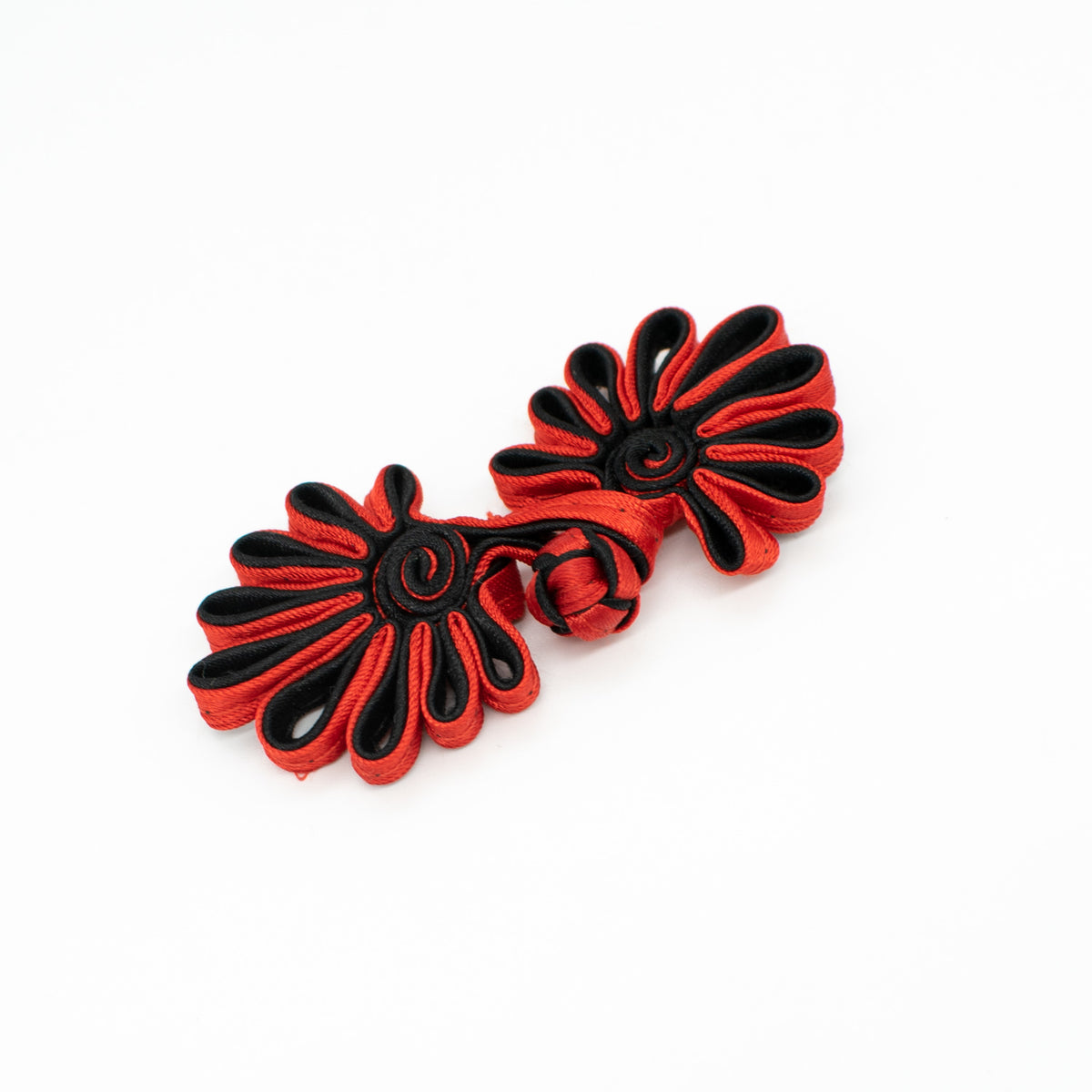 Chinese Button Design-6 Black & Red – Homecraft Textiles