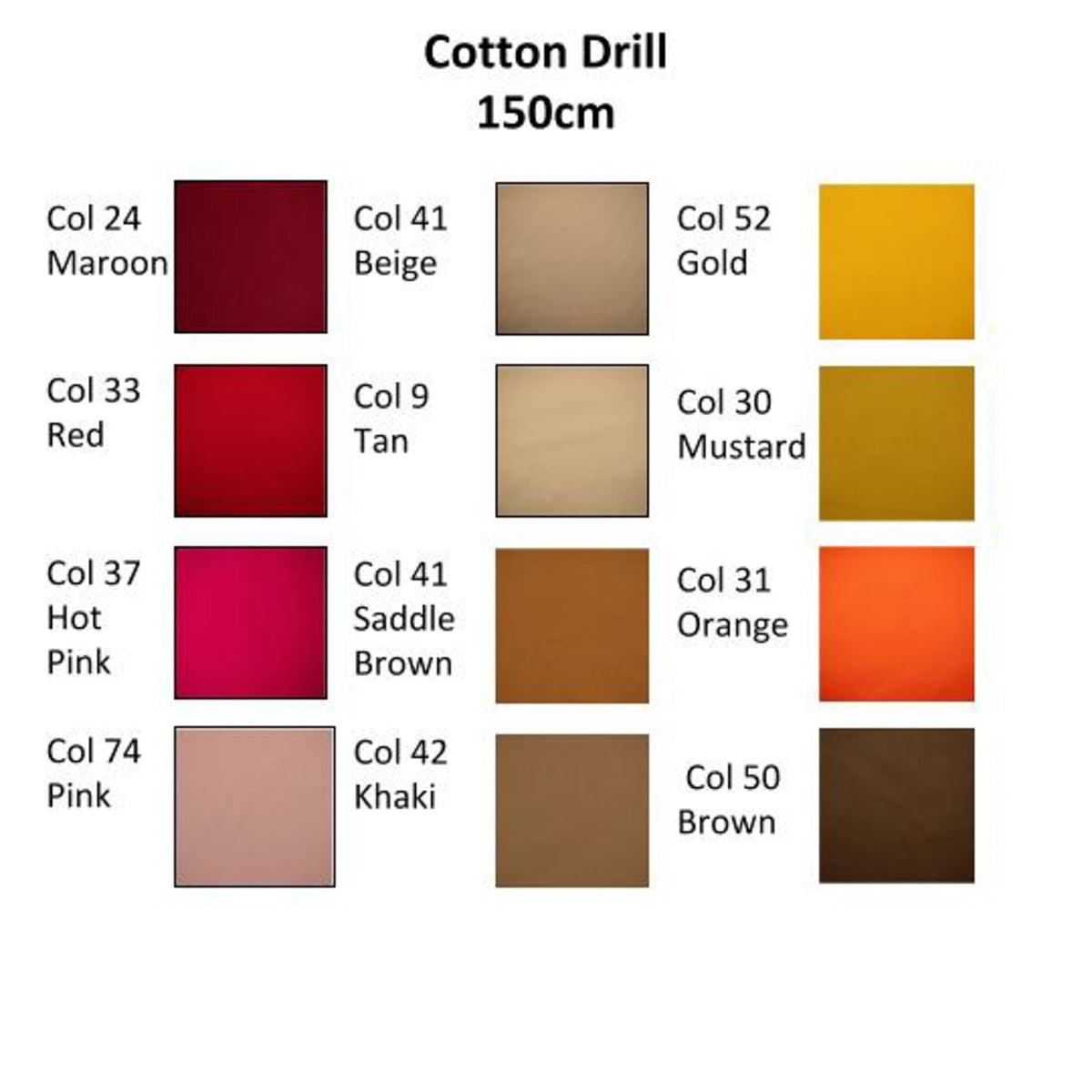 Cotton Drill – Homecraft Textiles