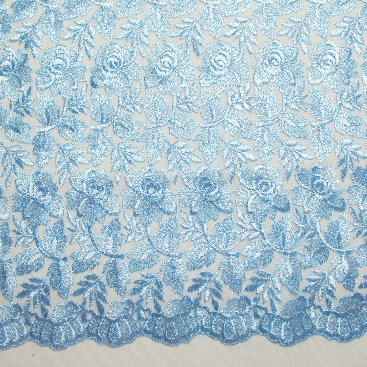 Embroidered Lace BF-60218 Sky Blue – Homecraft Textiles