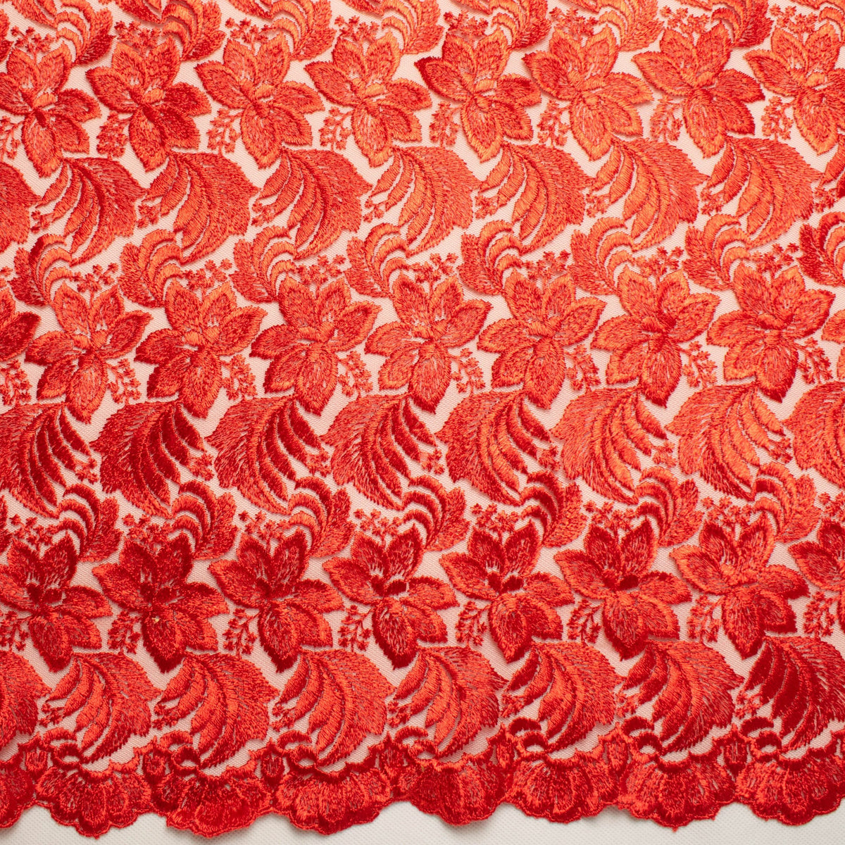 Embroidered Lace BF-61200 Red – Homecraft Textiles