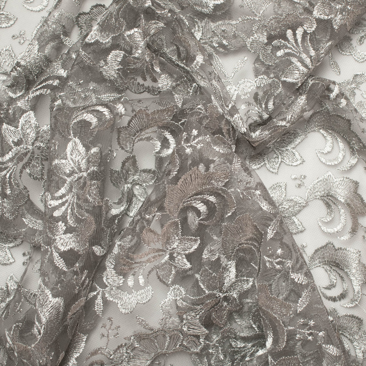 Embroidered Lace BF-MF6 Grey – Homecraft Textiles
