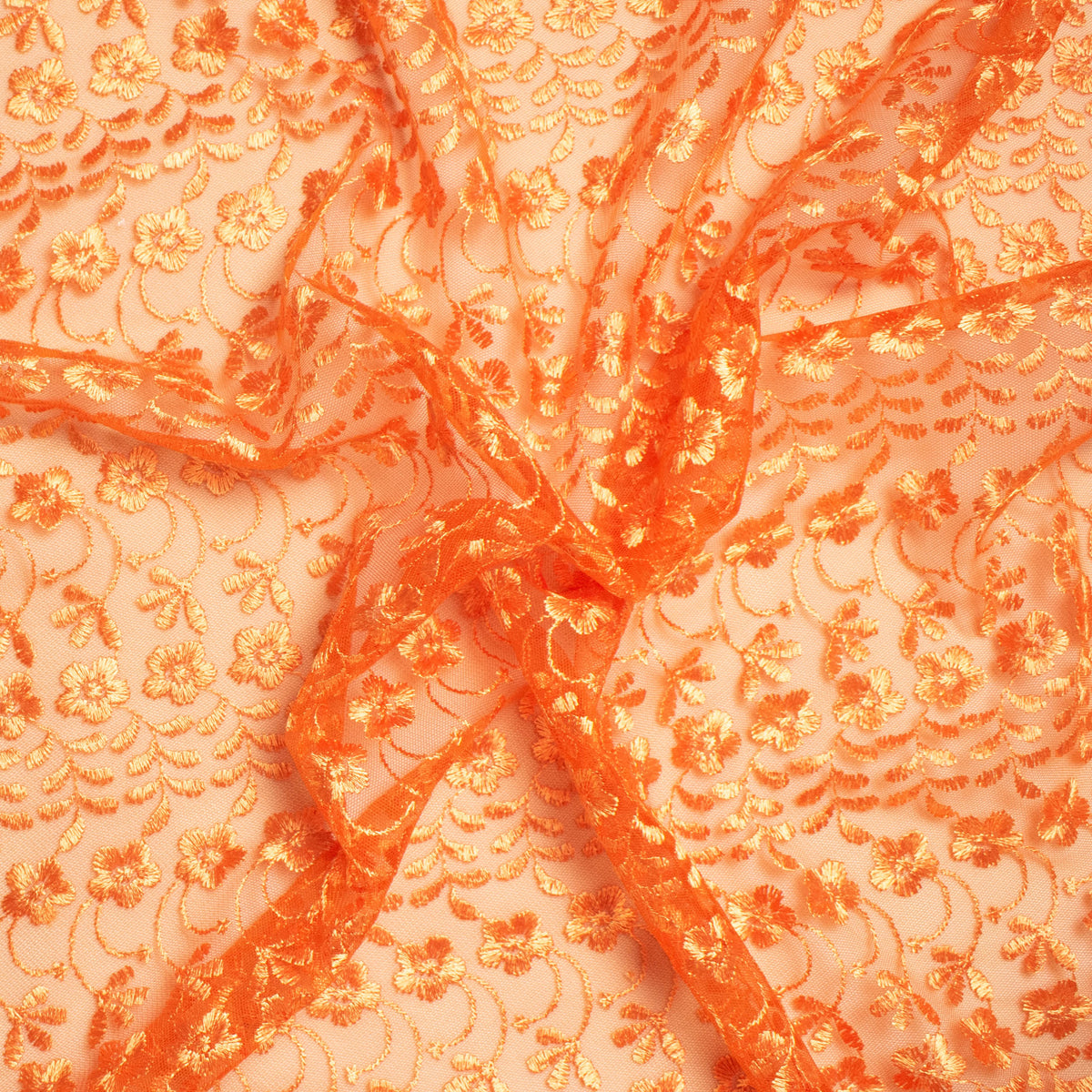 Embroidered Lace SF-01203 Orange – Homecraft Textiles