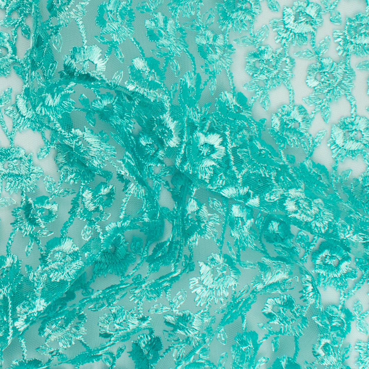 Embroidered Lace SF-2714 Turquoise – Homecraft Textiles