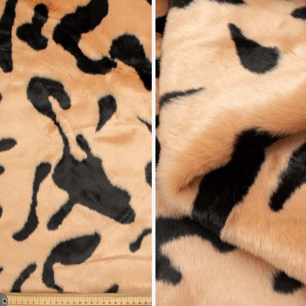 Patterned Plush Short Hair Faux Fur Design-25 Cheetah Large Spot by 25 ...