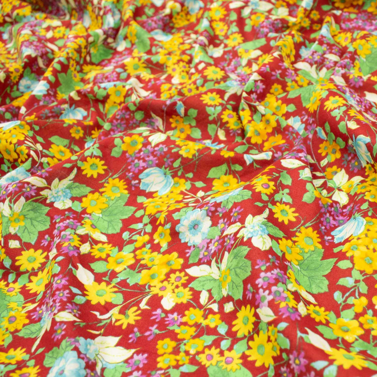 Japanese Pure Cotton Lawn Prints Design-185 Multicolour Floral Bloom o ...