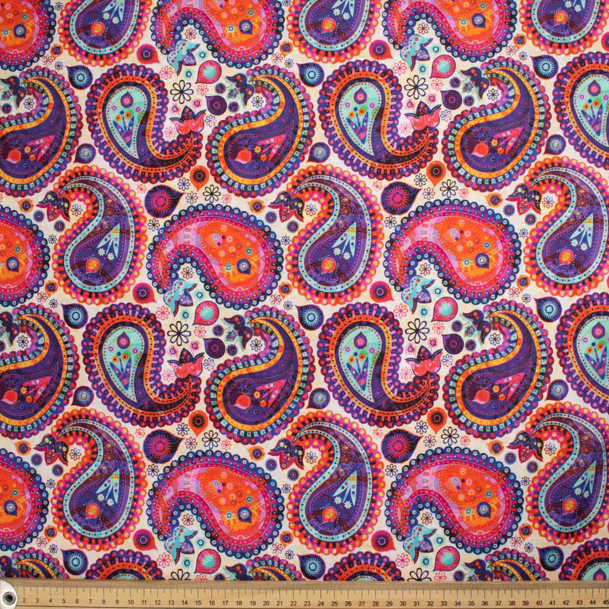 Vintage & Paisley Collection Pink & Purple Paisley Cotton Prints ...