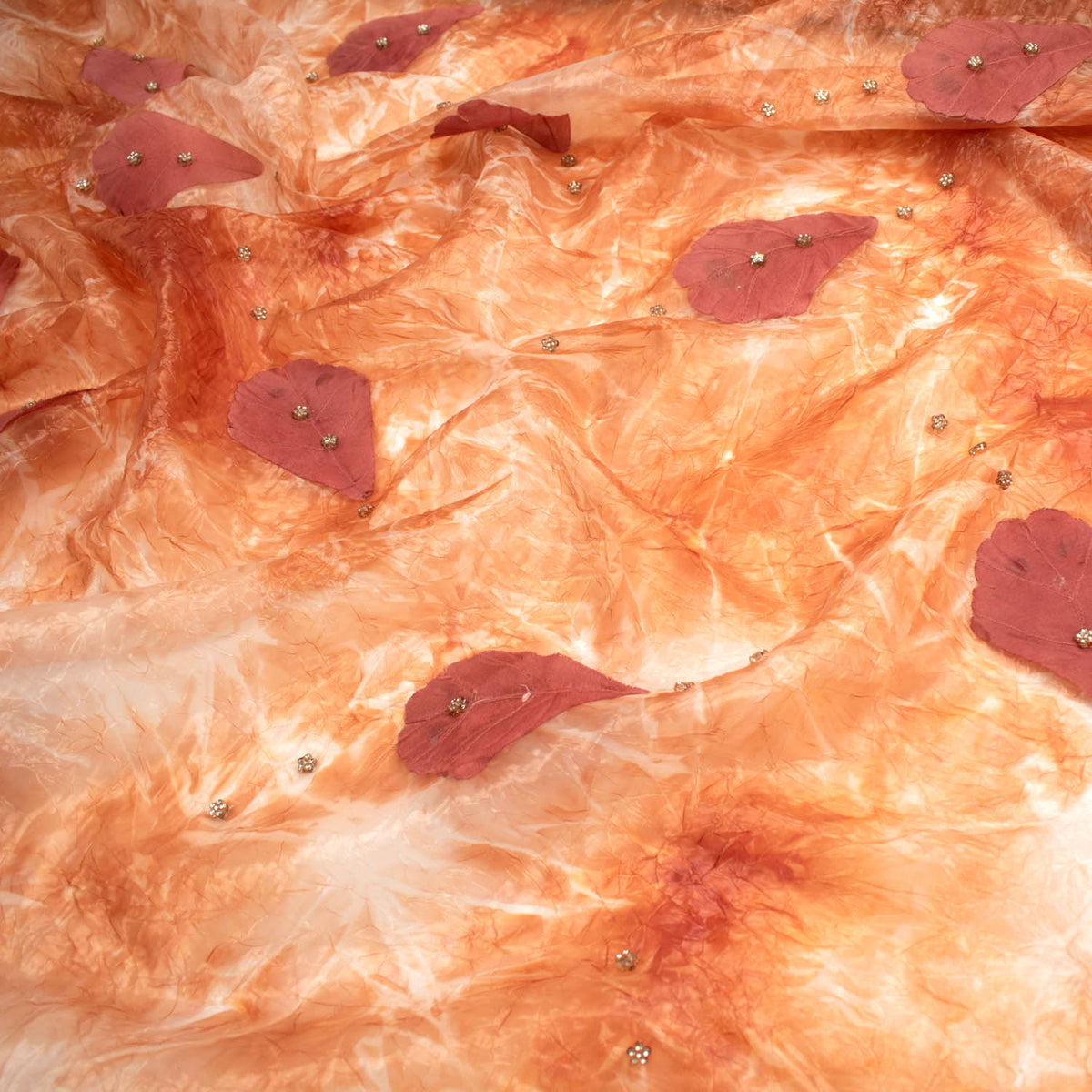 3D Feather Leaf Shaded Organza – Homecraft Textiles