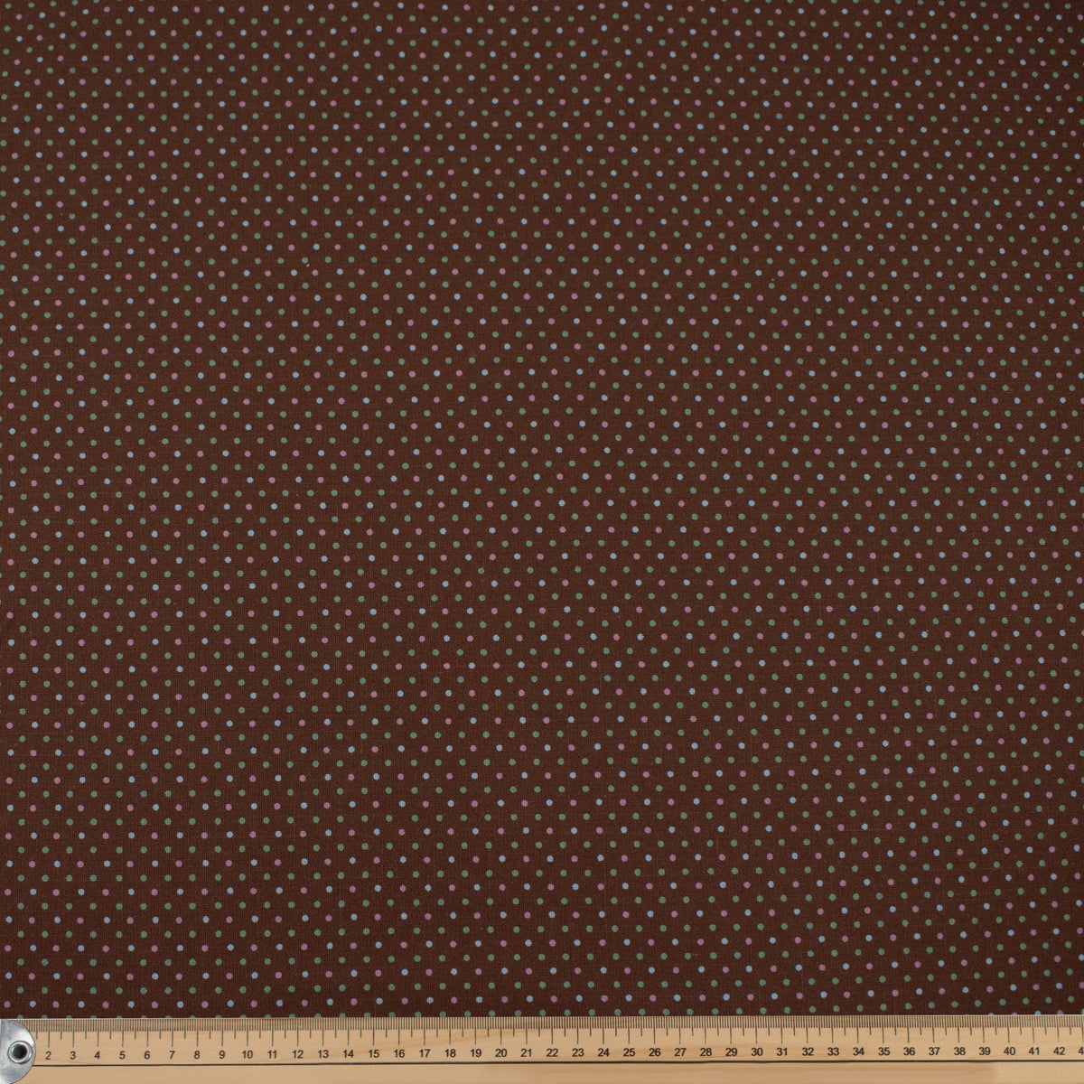 Chocolate Multi Mini Dots Cotton Canvas Print – Homecraft Textiles