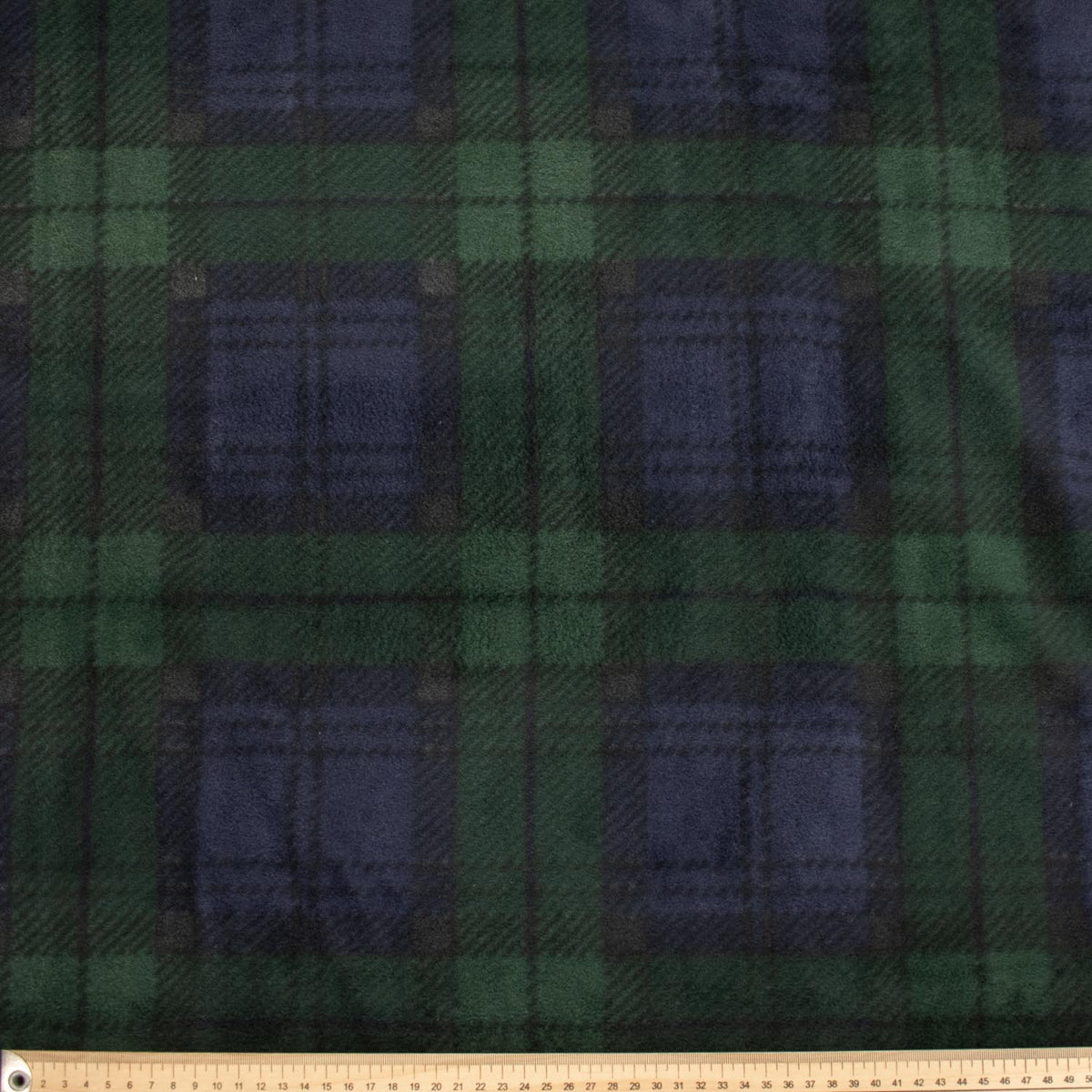 Blue Green Plaid Printed Polar Fleece Design 49 – Homecraft Textiles