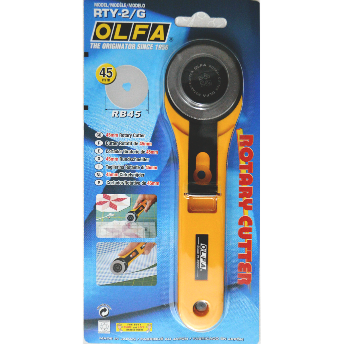 OLFA 45mm Rotary Cutter Stainless Steel Blade – Homecraft Textiles