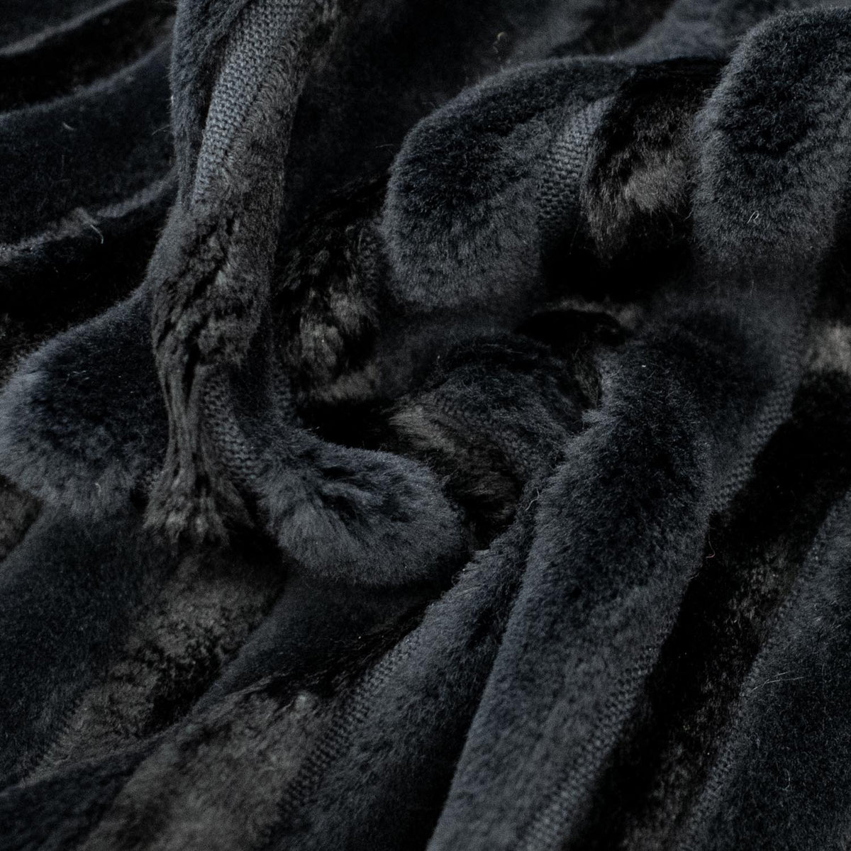 Patterned Plush Short Hair Faux Fur Black by 25CM – Homecraft Textiles