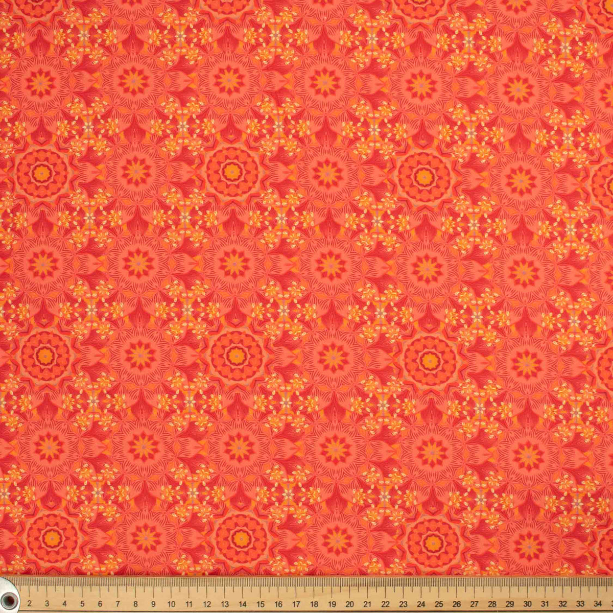 Ruby Red Collection #03 Red Snow Flakes & Circle Cotton Prints ...