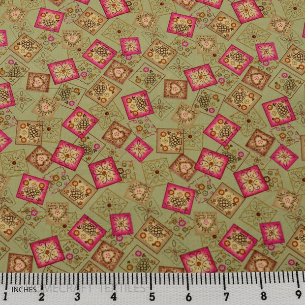 Sage Cottage Tiles Cotton Print – Homecraft Textiles