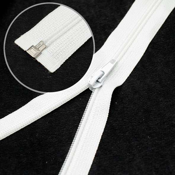 Size 5 White Open Ended Zip 7.5M – Homecraft Textiles