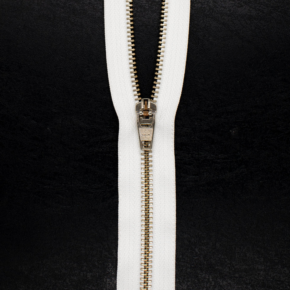 YKK Closed End Metal Zip 78CM B1-White – Homecraft Textiles