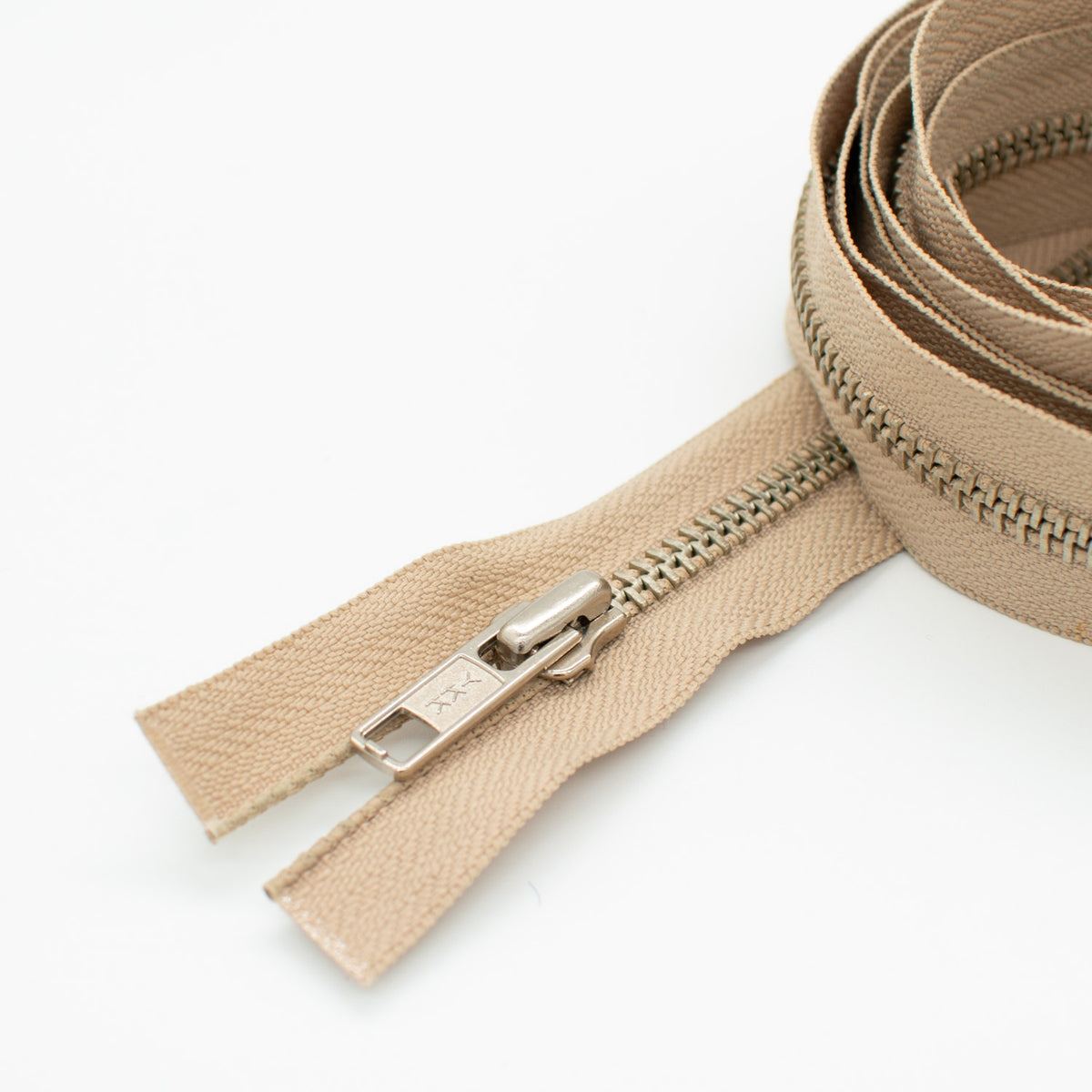 YKK Open End Heavy Duty Extra Long Metal Zip 168CM B10-Tan – Homecraft ...